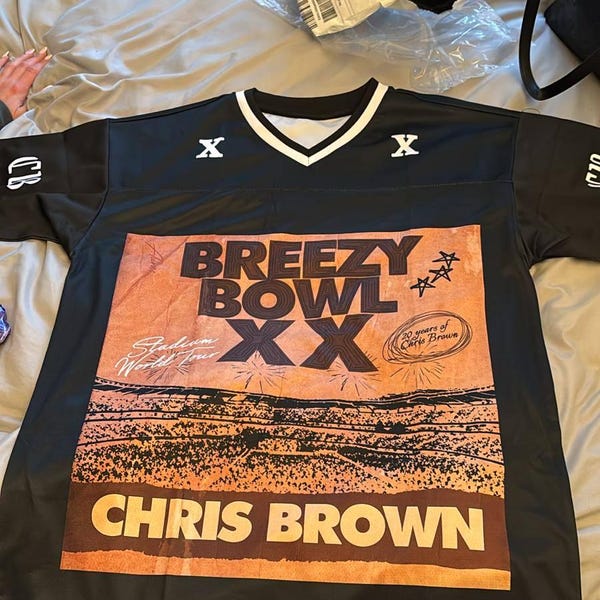 Chris Brown Breezy Bowl Tour Jersey - Unisex Football Jersey - Etsy