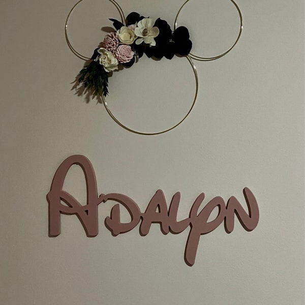 Disney Name - Wooden Name - Name Wall Hanging - Nursery Wall Hanging ...