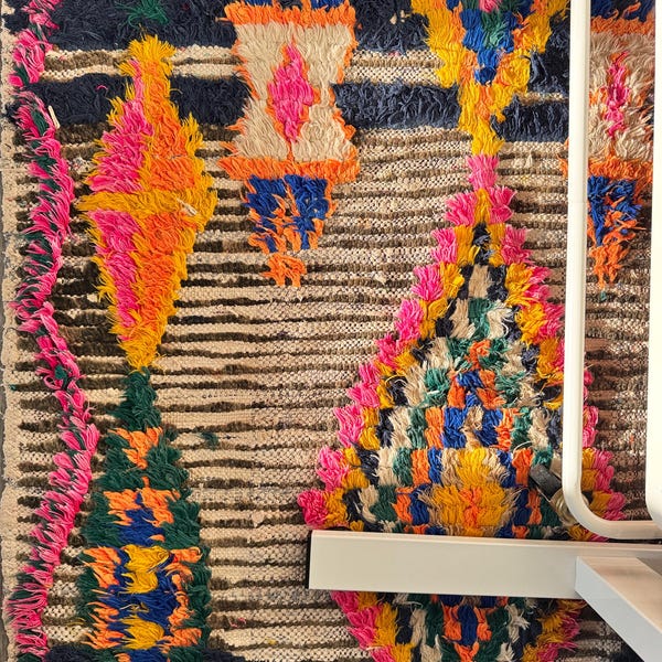 3x8 FT Wool Boho Pink Moroccan Rug Runner. - Etsy