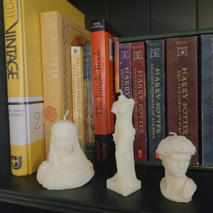 2pc Candle Set, Sculptural Candles, David Candle, Venus Candle, Modern ...