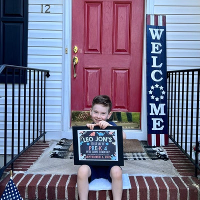Dinosaur First Day of Preschool Sign Template Boy First Day of School ...