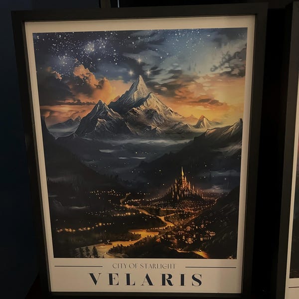 Velaris Art Print Digital Download Acotar Printable Night Court Print ...