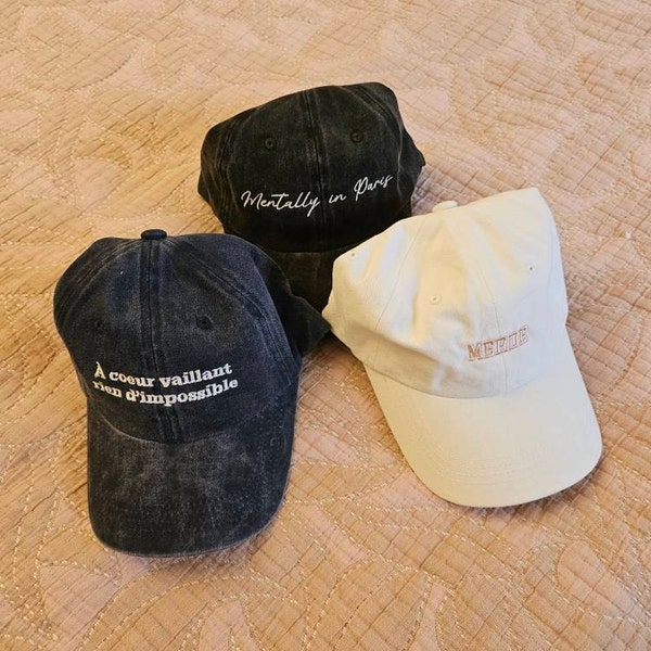 Custom Embroidered Dad Cap Washed Dad Hat Unstructured Gym Cap Bachelor ...