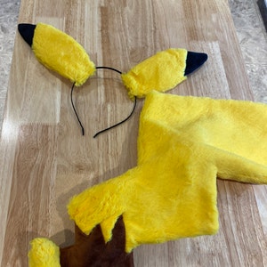 Pikachu Ears Stand-up Tail Pokemon Headband for Costume, Cosplay ...