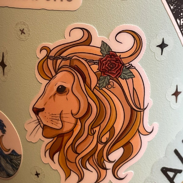 Celestial Leo Sticker, Leo Zodiac Sticker, Astrology Sticker, Zodiac ...
