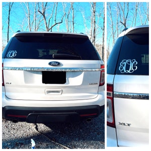 Monogram Car Decal / Car Decal / Script Monogram / Vinyl - Etsy
