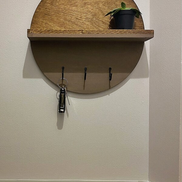 Key Hooks & Shelf, Key Holder, Key Organizer, Entryway Shelf - Etsy
