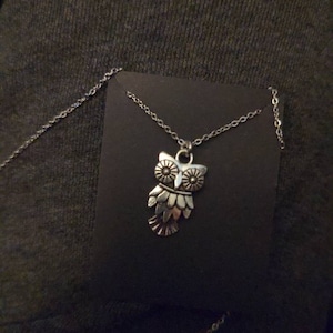 Little Silver Owl Necklace, Silver Owl Pendant, Sweet Little Owl ...