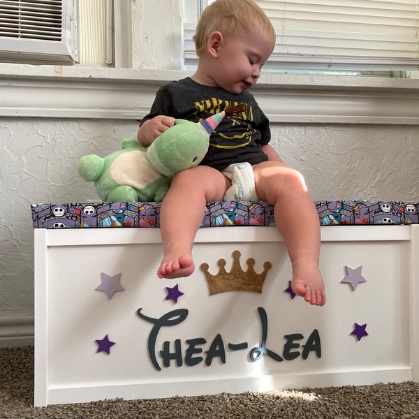Personalised Toy Box, Custom, Bespoke, Wooden, Toy Box, Large, Toybox ...