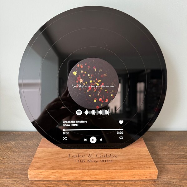 Song Personalized Record - Birthday Gift for Her - Anniversary Gift for ...