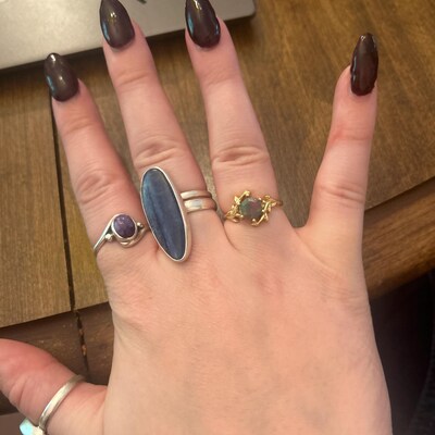 Pear Red Rose Ruby Ring for Women, Statement Ring, Ring for Her ...