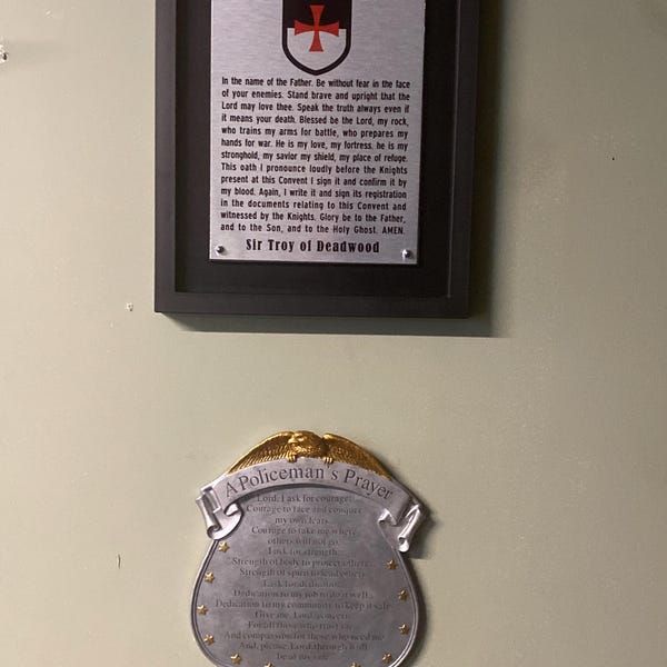 The Knights Templar Oath Framed Plaque, Personalized Knights Templa for ...