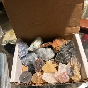 MINIATURE Crafters Collection Box: Gems Crystals Natural Raw Minerals 1 ...