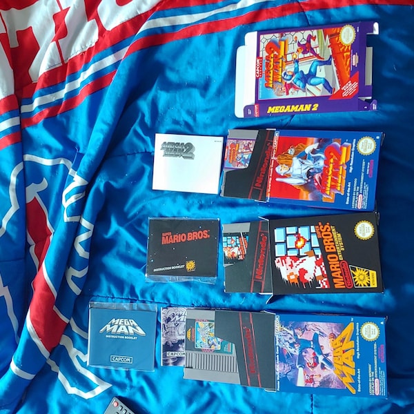 Super Mario Bros NES Box Manual Poly Block Dust Cover - NO GAME ...