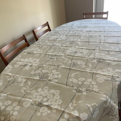 Oval Table Linen Oval Doily Cotton Table Mat Lace Beige Center Piece ...