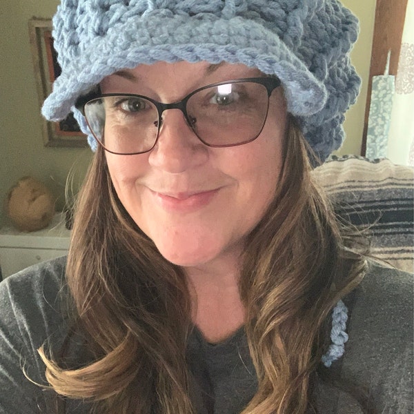 Soft Poofy Newsboy Hat Women 32 Colors Available/visor Beanie Hat ...