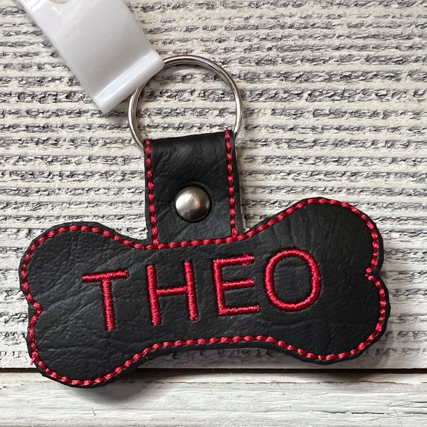 Dog Bone Tags - in the Hoop - Snap/rivet Key Fob - DIGITAL Embroidery ...