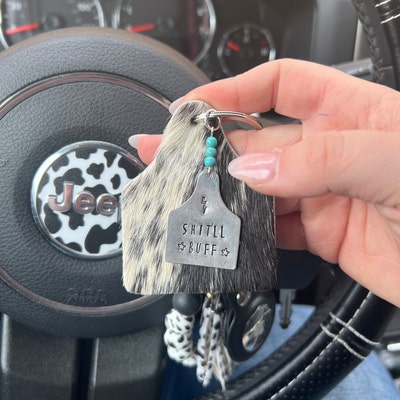 Tiny Turquoise Cattle Tag Initial Necklace Handstamped Western Necklace ...