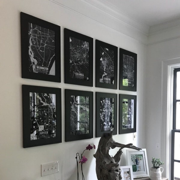 PORTLAND Oregon Map With Coordinates, Portland Wall Art, Portland Map ...