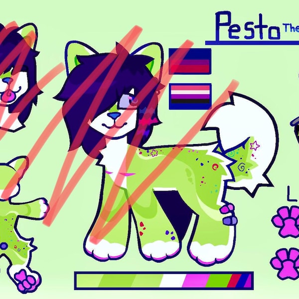Fursona Reference Sheet Cheap Complex/simple - Etsy