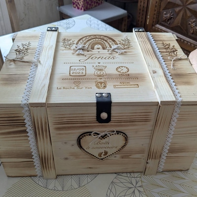Large Storage Box / Wooden Memory Box / Storage Box / Memory Box ...