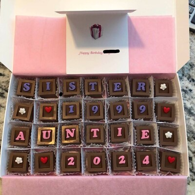 Personalized Words in Chocolate Custom Chocolate Words Personalized ...