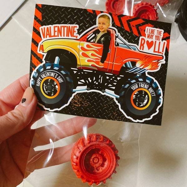 Monster Truck Valentine's Day Card, Monster Truck Valentine Card ...