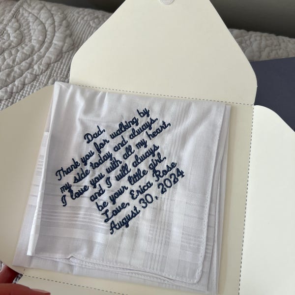 Custom Handkerchief - Personalized Handkerchief - Embroidered ...