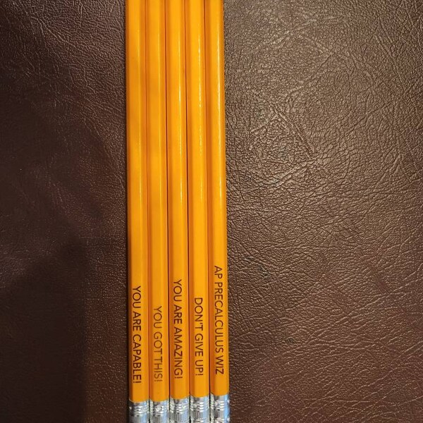 Personalized #2 Pencils - Engraved Custom Message Pencils With Rubber ...