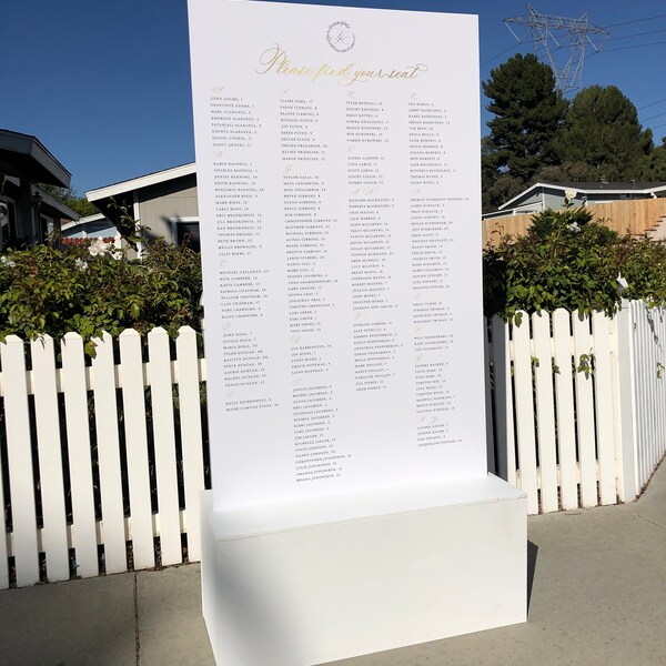 40" Ripple Acrylic Wedding Stand | Seating Chart Stand - Etsy