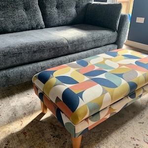 Luxury Handmade Upholstered Footstool/coffee Table in Your Own Fabric ...