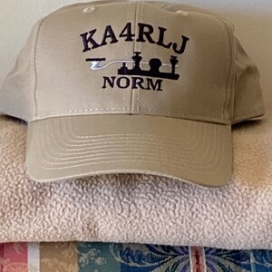 Embroidered Call Sign and Name Amateur Radio Operator Patriotic Hat ...