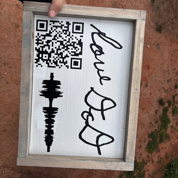 Personalized Sound Wave Sign With QR Code to Hear Loved One's Voice ...