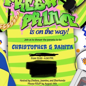 Fresh Prince 1st Birthday Invitation, 90s Birthday Party, Fresh Prince ...