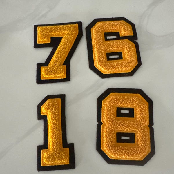 Vintage Chenille Letterman Numbers Vintage Chenille Sew on Numbers ...
