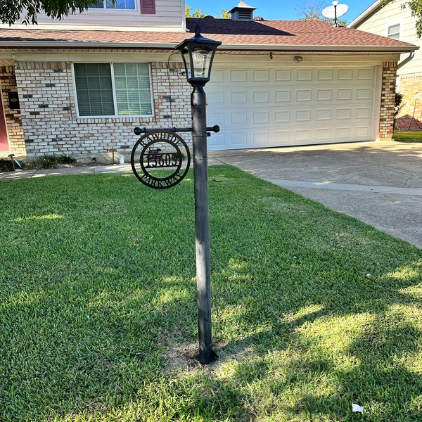 Custom House Number Sign for Home - Round Street Address Plaque for ...