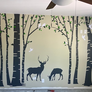 Blowing Tree Vinyl Sticker tree With Leaves Wall Decal - Etsy