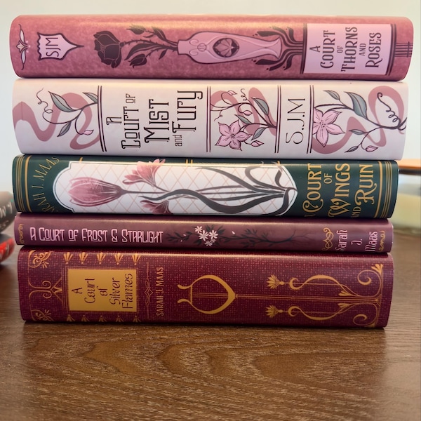 Hardcover ACOTAR Vintage Dust Jackets Set, Mixmatched, Digital Download ...