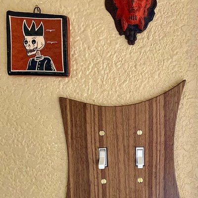 Arbor Walnut Wood Light Switch Covers Mid Century Modern Wall Plate MCM ...