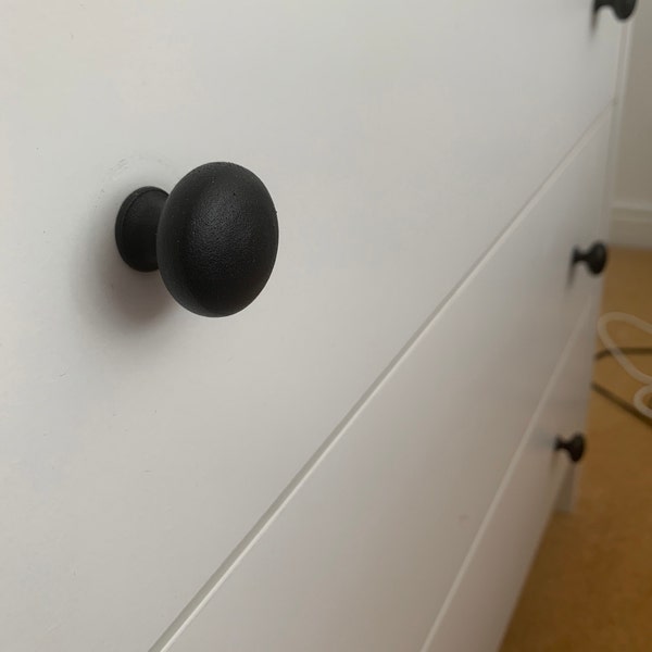 Cast Iron Old Black Cabinet Knobs & Handles Black Cupboard Drawer Door ...