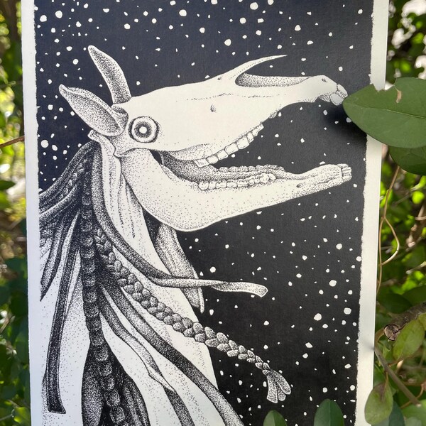 Nightcrawler — Stickers — Horror Ink Art — Dark Monster Gift — Surreal ...