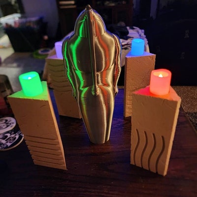 The Fifth / 5th Element Stones & Statue Movie Prop With LED Candle ...