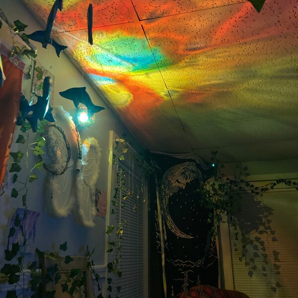 Psychedelic Lamp LED Mood Light Projector Trippy Glass Paint Projection ...