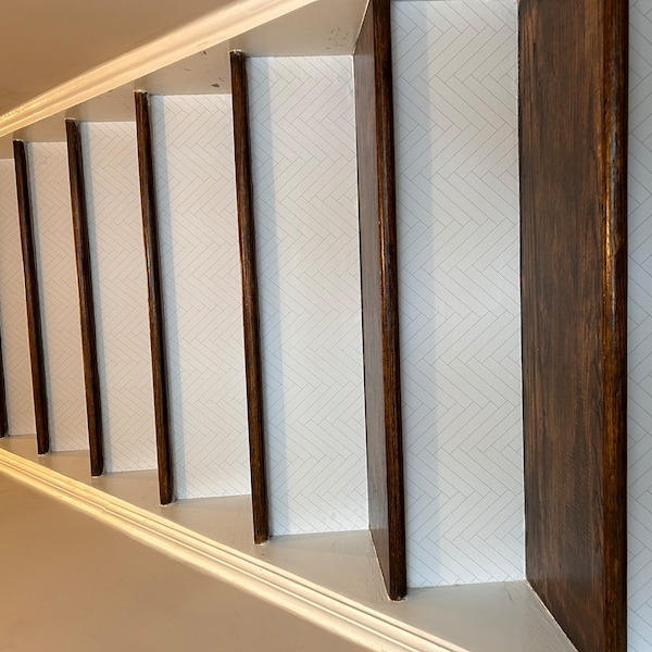 Herringbone Tile, Stair Riser Decals - Etsy