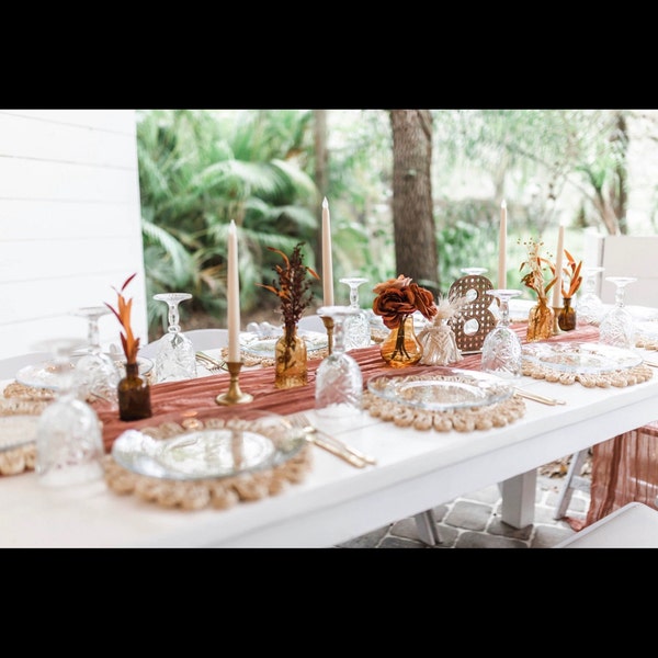 Rattan Cane Pattern Wooden Numbers // Terracotta Wedding // Boho Party ...