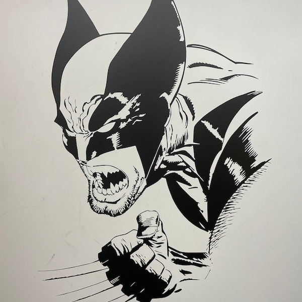 Wolverine Wall Decal Logan Vinyl Sticker Comics Superhero Art Decor ...