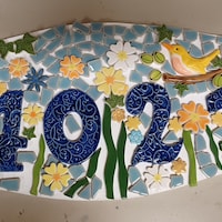 Large Ceramic Number or Mosaic Door House Number - Etsy UK