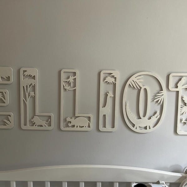 Ocean Creatures Themed Letters, Name Sign Wood, Ocean Name Sign ...
