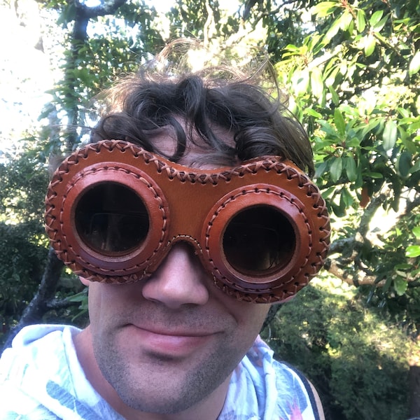 Leather Engineer Goggles (fits Over Glasses!) - Etsy