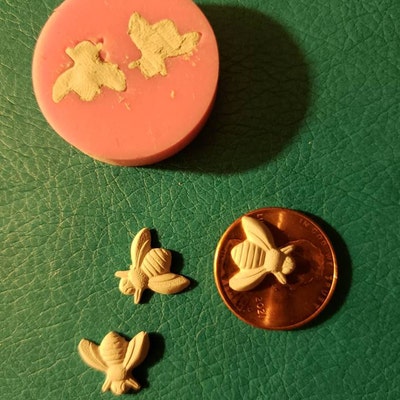 Tiny Bees Flexible Mini Mold/mould 10mm Fondant, Polymer Clay, Sculpey ...
